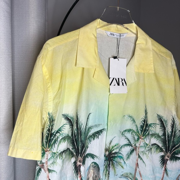 Zara | Shirts | Nwt Zara Man Palm Tree Relaxed Fit Shirt Size Xl | Poshmark